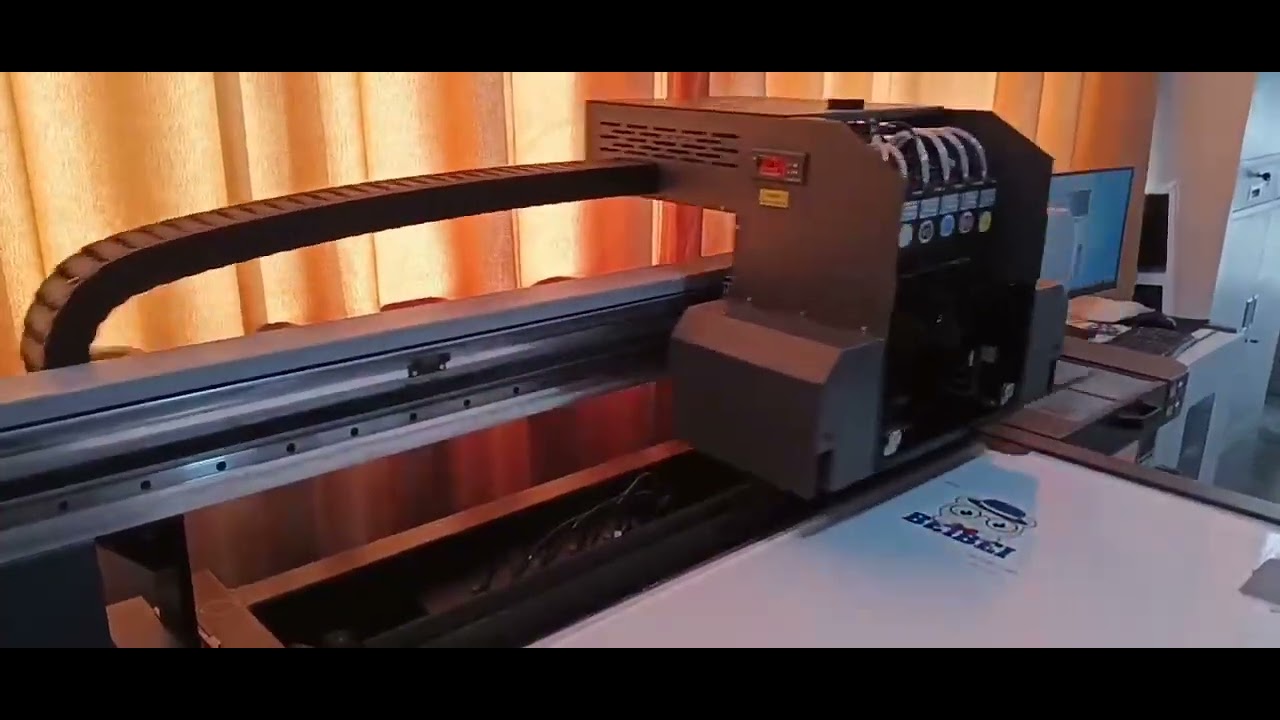 MX-9060 UV Flatbed Printer - YouTube