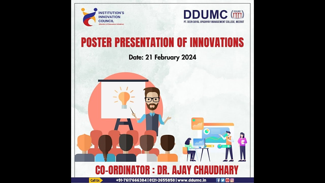 Poster Presentation of Innovations | IIC-Pt.DDUMC - YouTube