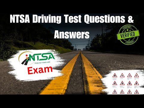 NTSA Driving School test Questions and Answers for Theory Exams (Part 1 ...
