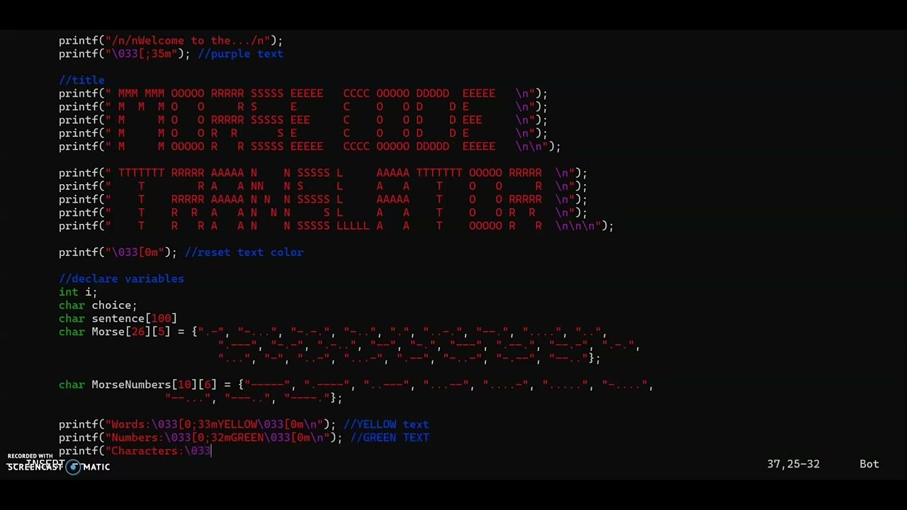 The Morse Code Translator (c++) - YouTube