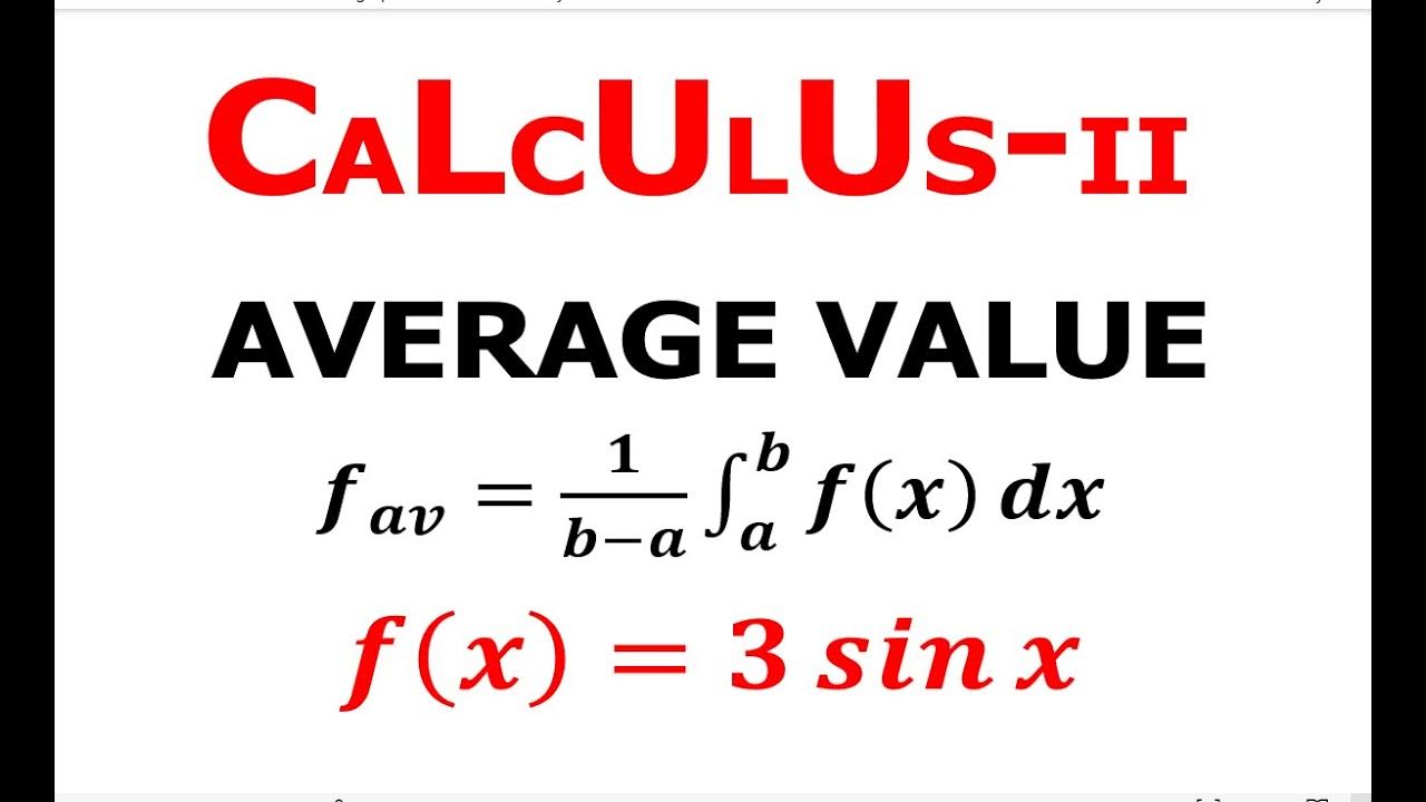 Average Value of functions - YouTube