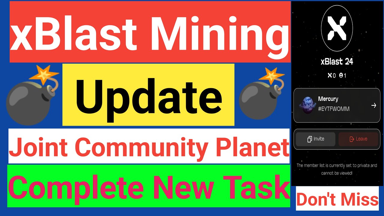 xBlast Mining Update | Explore Planets | xBlast Community Planet ...