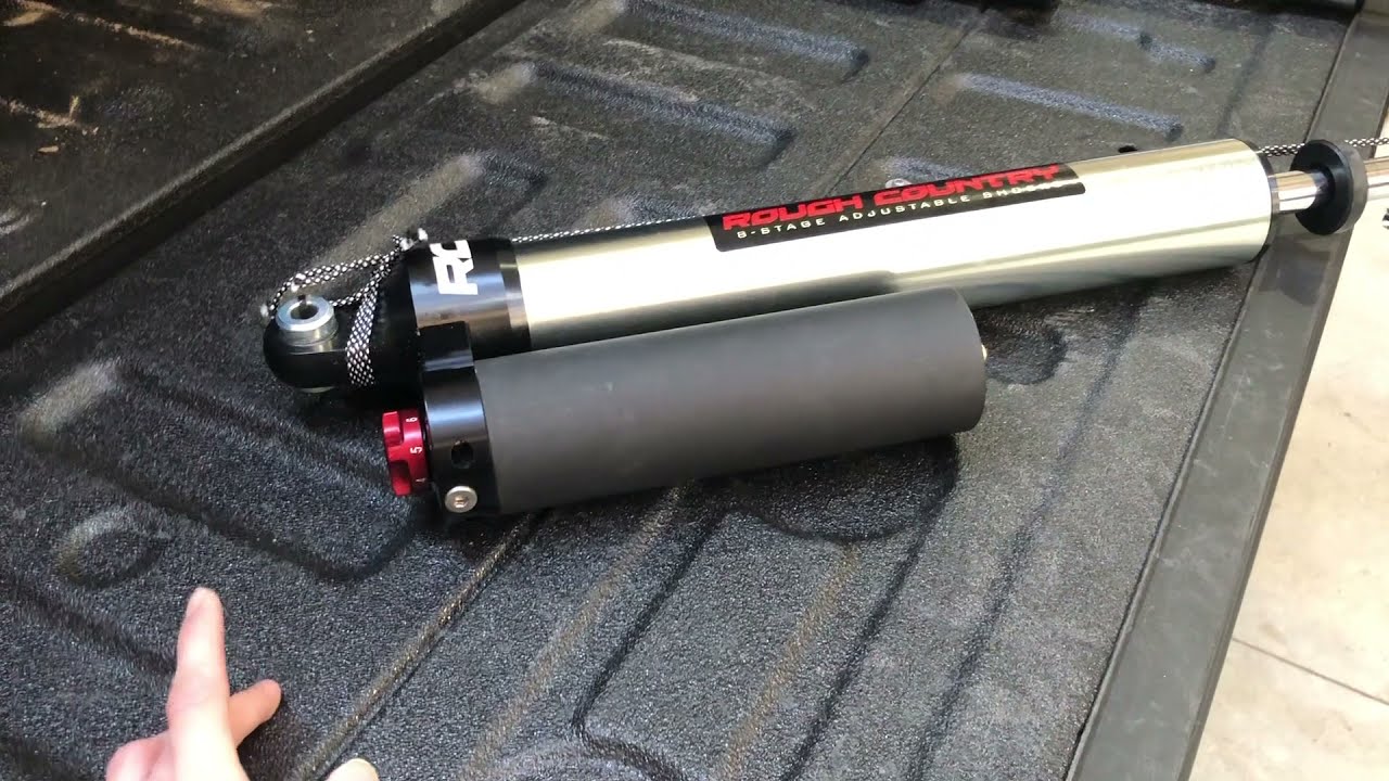 Installing Rough Country Vertex Shocks on Lifted F-150 - YouTube