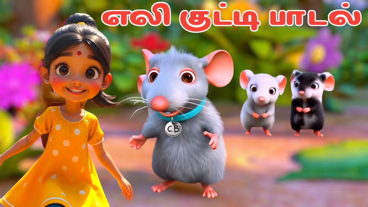 எலி குட்டி பாடல் | Mouse song for kids in tamil | Cartoon songs in ...