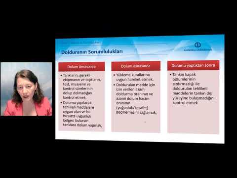 TEHLİKELİ MADDE LOJİSTİĞİ VE İŞ GÜVENLİĞİ - Ünite3 - Özet