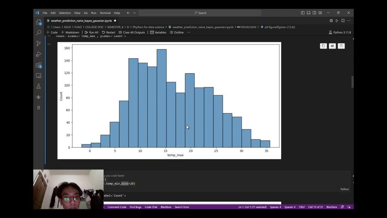 CODE REVIEW Weather-prediction (Naive Bayes-Gaussian) - YouTube
