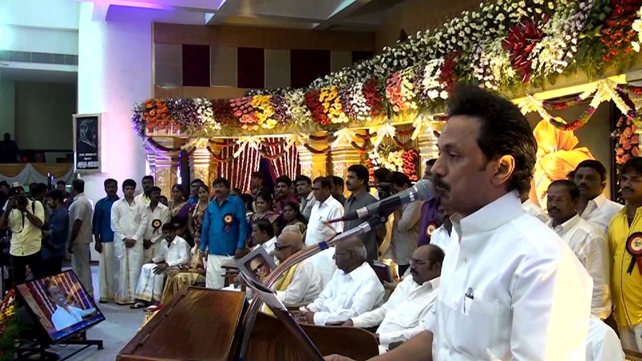 DMK Treasurer MK Stalin’s welcome speech at J. Anbalagan's family ...