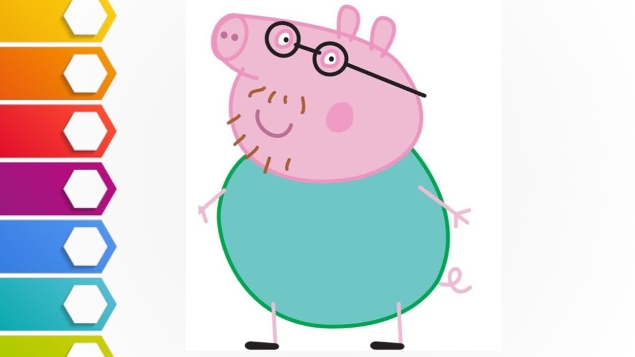 peppa pig🥰 daddy drawing lpeppa pig🐖🐷 l easy peppa drawing for kids l ...