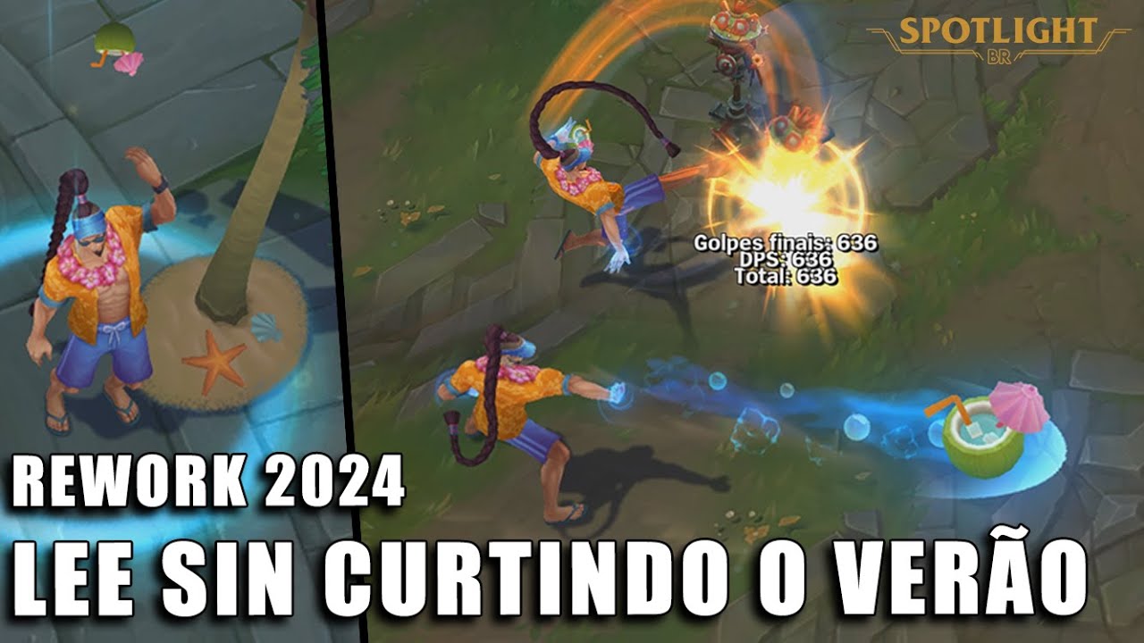 Lee sin Curtindo o Verão (REWORK 2024) - Skin Spotlight PREVIA - YouTube