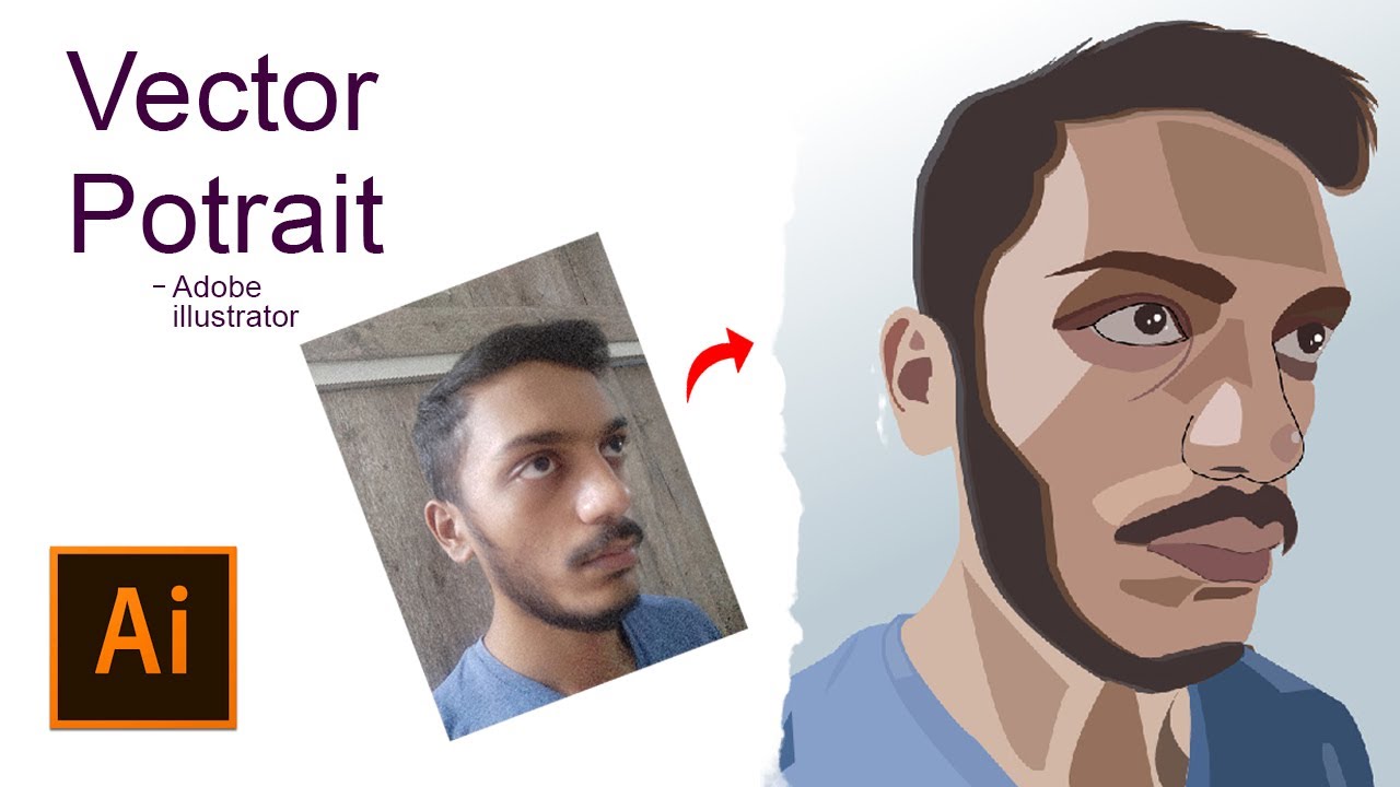 Vector Potrait Adobe Illustrator Tuturial Face Lgo Own Potrait Youtube