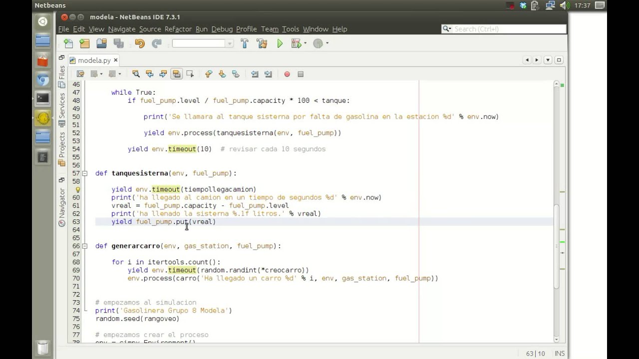 Practica 2 Modela y Simulacion Ejemplo Simpy Grupo 8 - YouTube