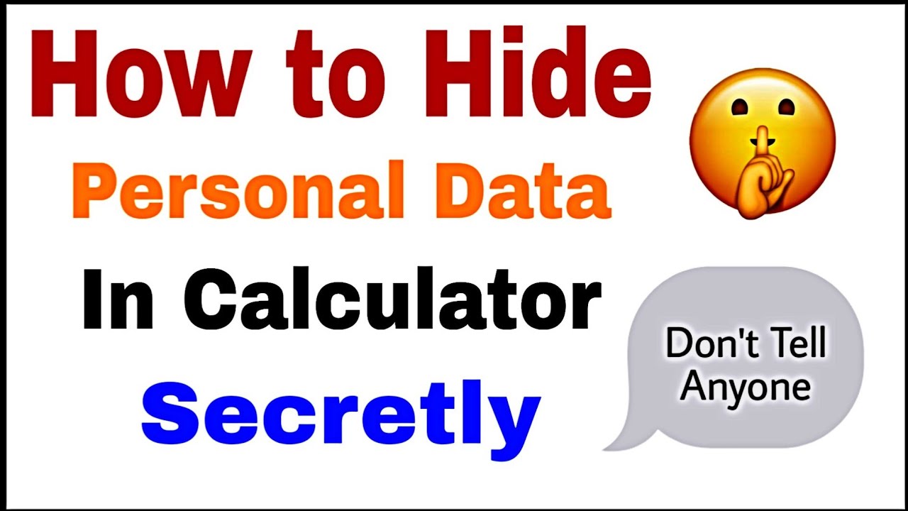 Hide Your Personal Data 🔥 In a Screat App || No one Knows. - YouTube