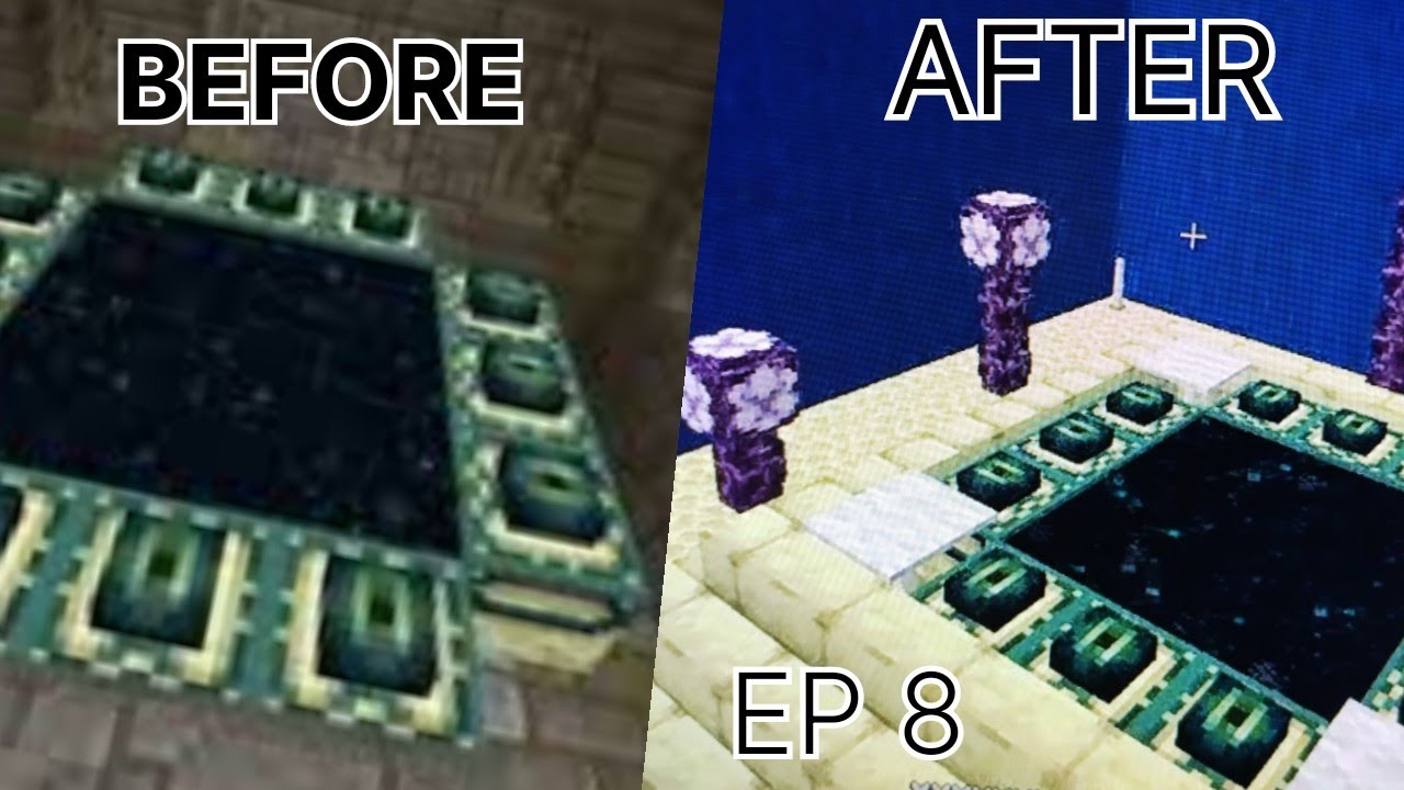 we changed the END PORTEL frame #8 minecraft hardcore - YouTube