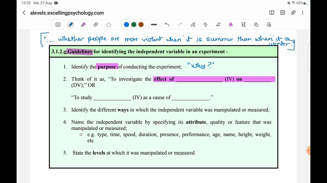 Identifying Independent Variables - Past Paper 2 Practice || CIE ...