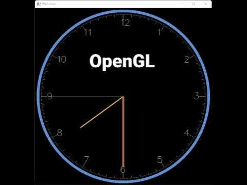 OpenGL wall clock ساعه ب - YouTube