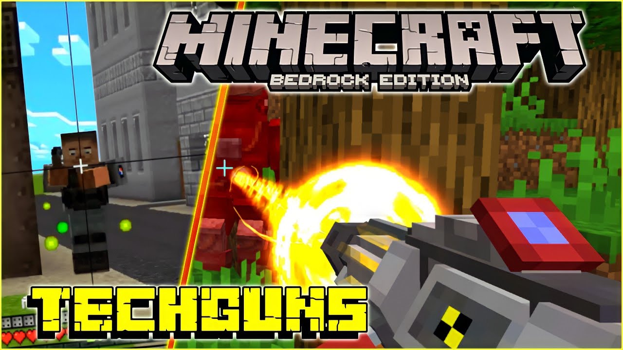 😱МОД TechGuns В МАЙНКРАФТ ПЕ 1.18.0+ / Minecraft Bedrock Edition / МОДЫ КОМПОТА - YouTube