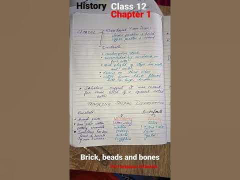 Class 12 history chapter 1 brick,beads and bones Handwritten NOTES ...