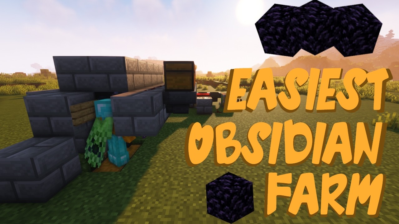 The EASIEST Minecraft Obsidian Farm (12 Stacks Per Hour) 1.16+ - YouTube