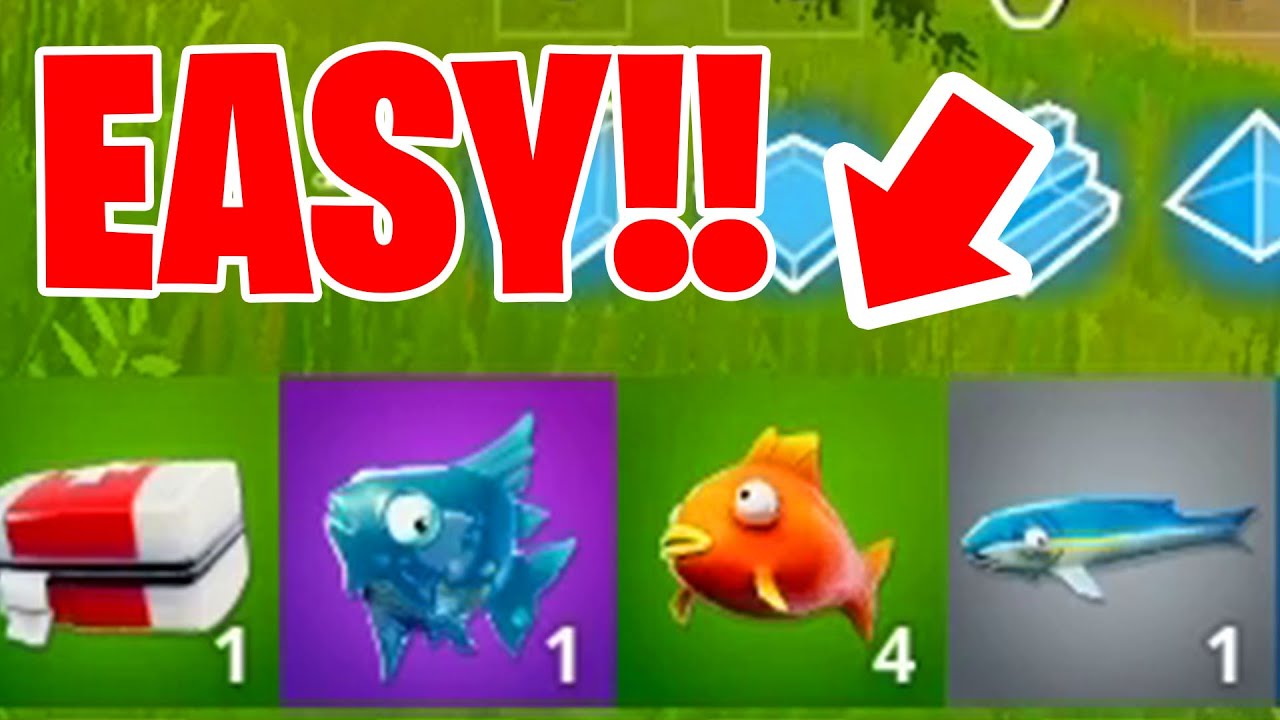 Gain Health with a Small Fry, a Flopper and a Slurp Fish Fortnite - YouTube