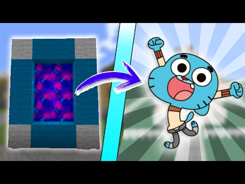 Minecraft COMO hacer un PORTAL a la DIMENSION de GUMBALL | COMO HACER UN PORTAL DE GUMBALL