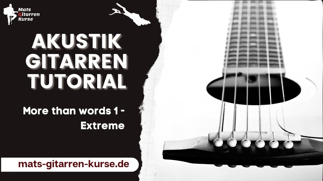 More than words 1 - Extreme - Akustik Gitarre Tutorials - YouTube