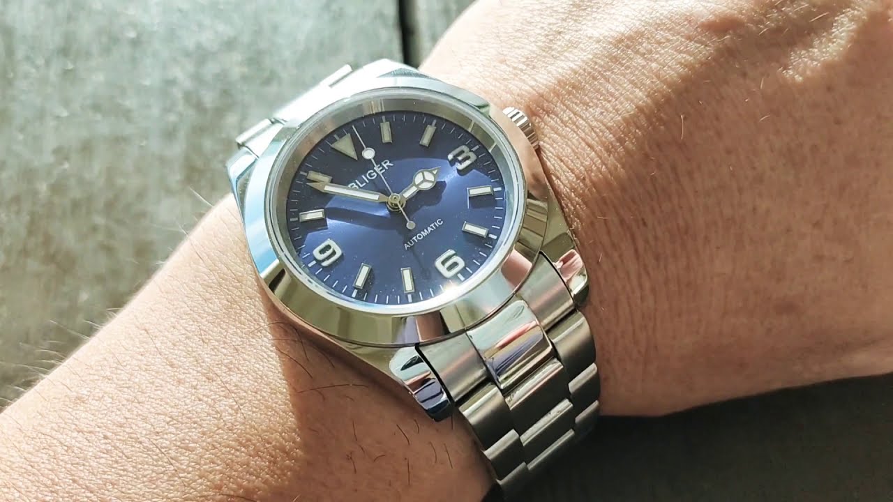 Bliger Watch / Rolex Explorer Homage ロレックス エクスプローラー オマージュ ブルーダイアル - YouTube