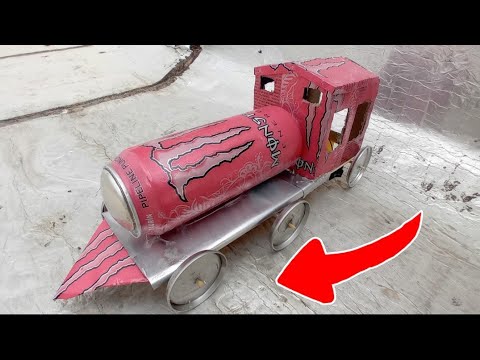 How to Make A Train with Munster cans Cars at Home - DIY Toy Train🚂 ...