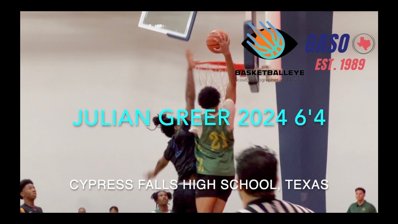 Julian Greer 2024 6'4 Cypress Falls High School, Texas (GASO Fall Tour ...