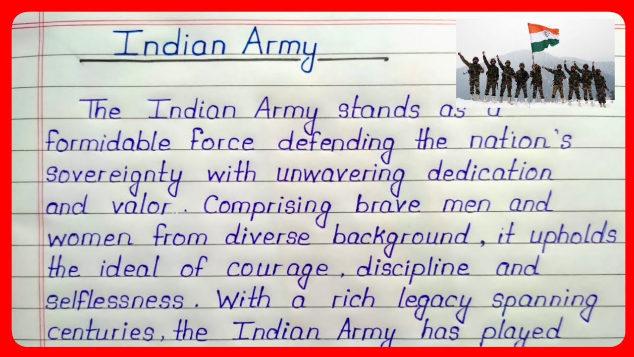 Essay on Indian Army in English | Indian Army Essay | Short Paragraph ...