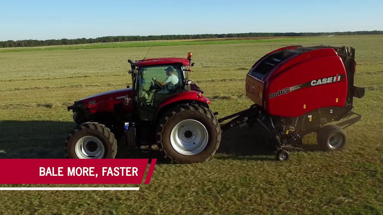 Bale More Acres, Faster With Case IH Round Balers - YouTube