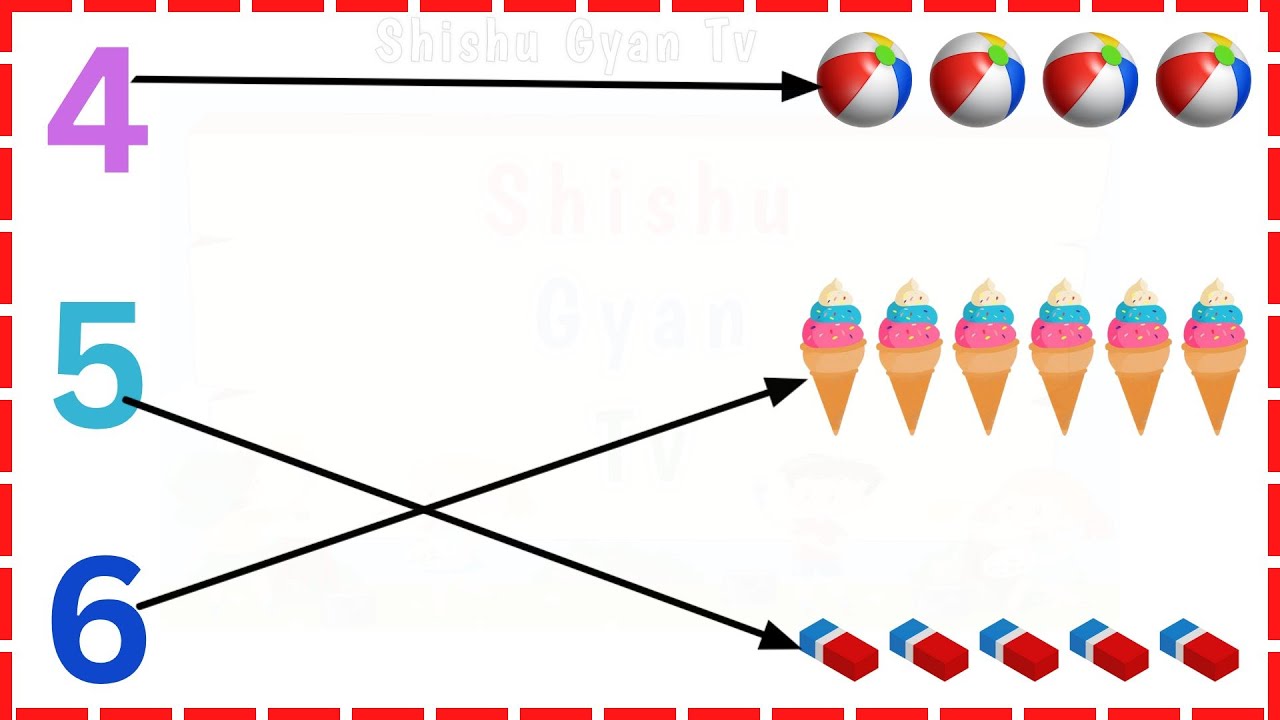 Match the Object with Right Numbers | 123 Numbers Matching | Lkg Ukg ...