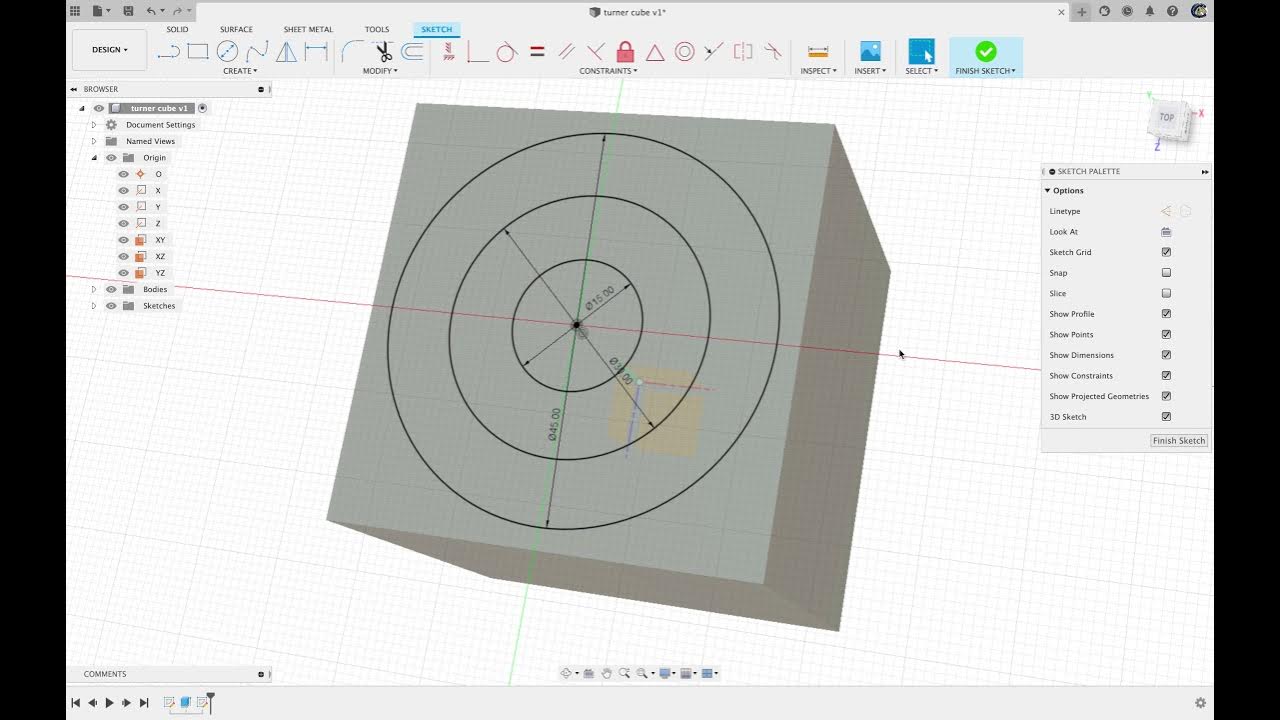 Introduction to the Circle Pattern with Modeling a Turner Cube in ...
