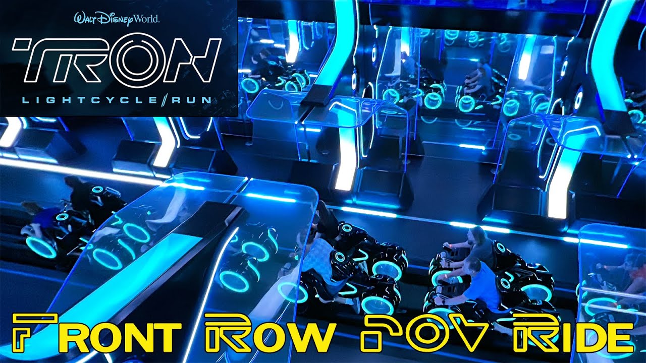 TRON Lightcycle Run Front Row POV Ride 4K - Magic Kingdom - Walt Disney ...