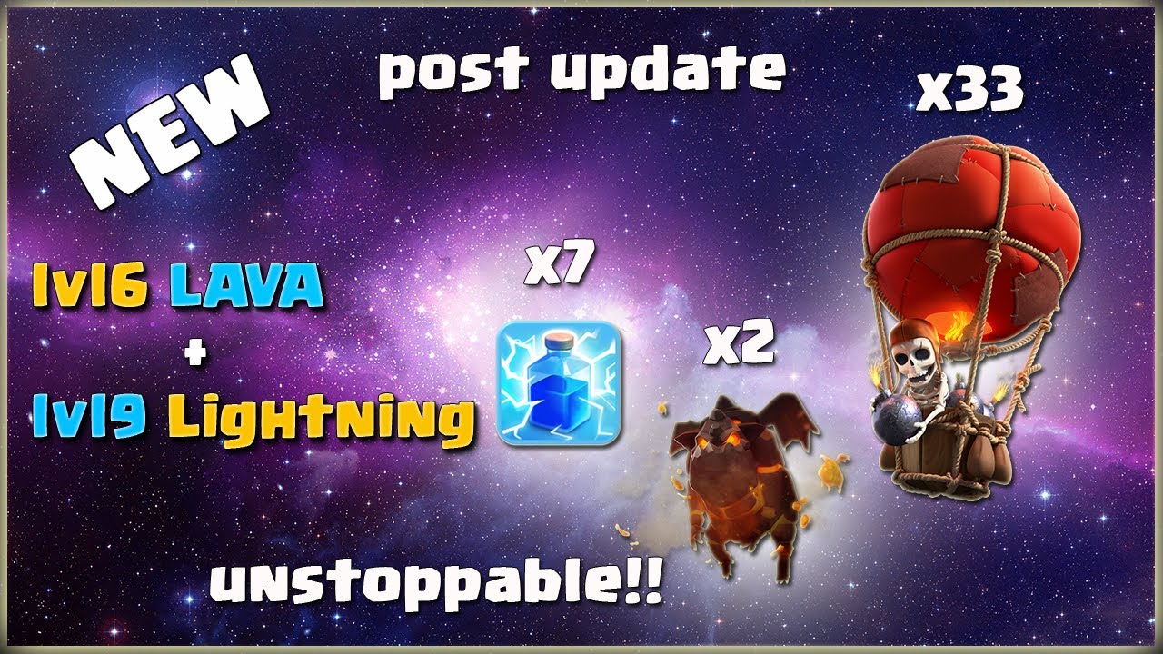 NEW MAX lvl LIGHTNING SPELL & LAVA= POST UPDATE BEST WAR ARMY | TH13 ...