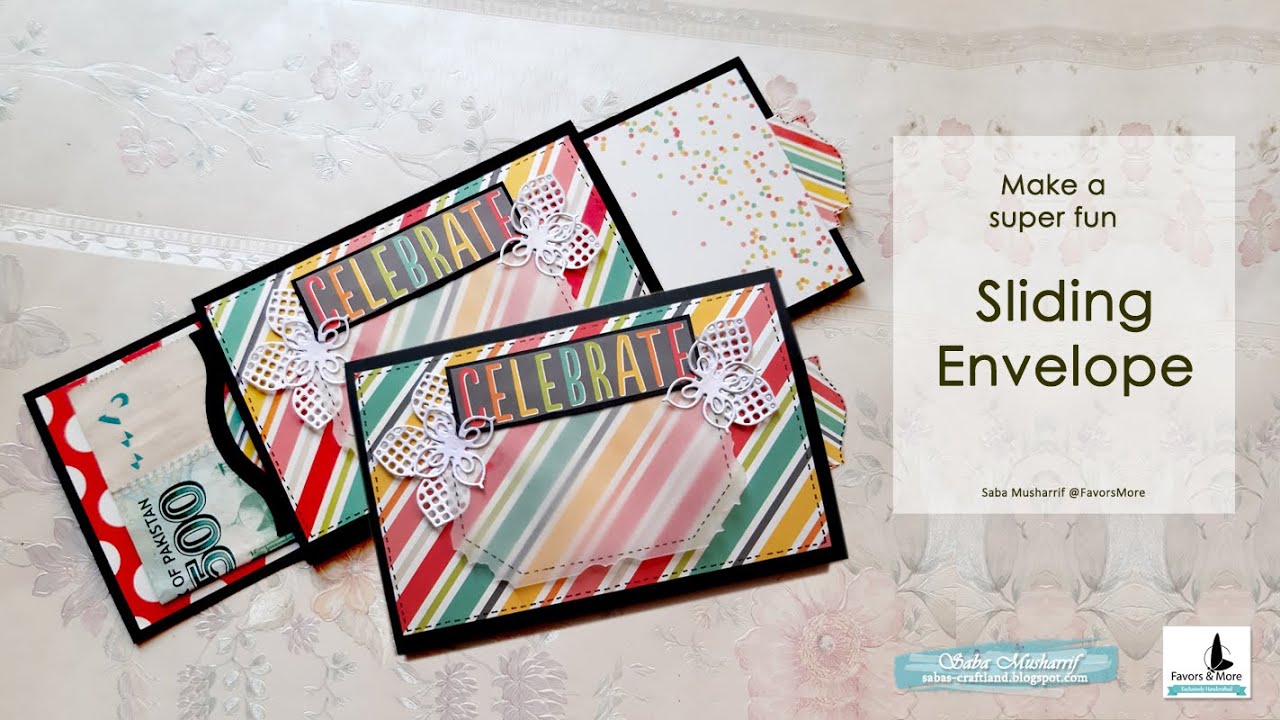 Envelope Making: Fun Sliding envelope for Money Gifts - YouTube