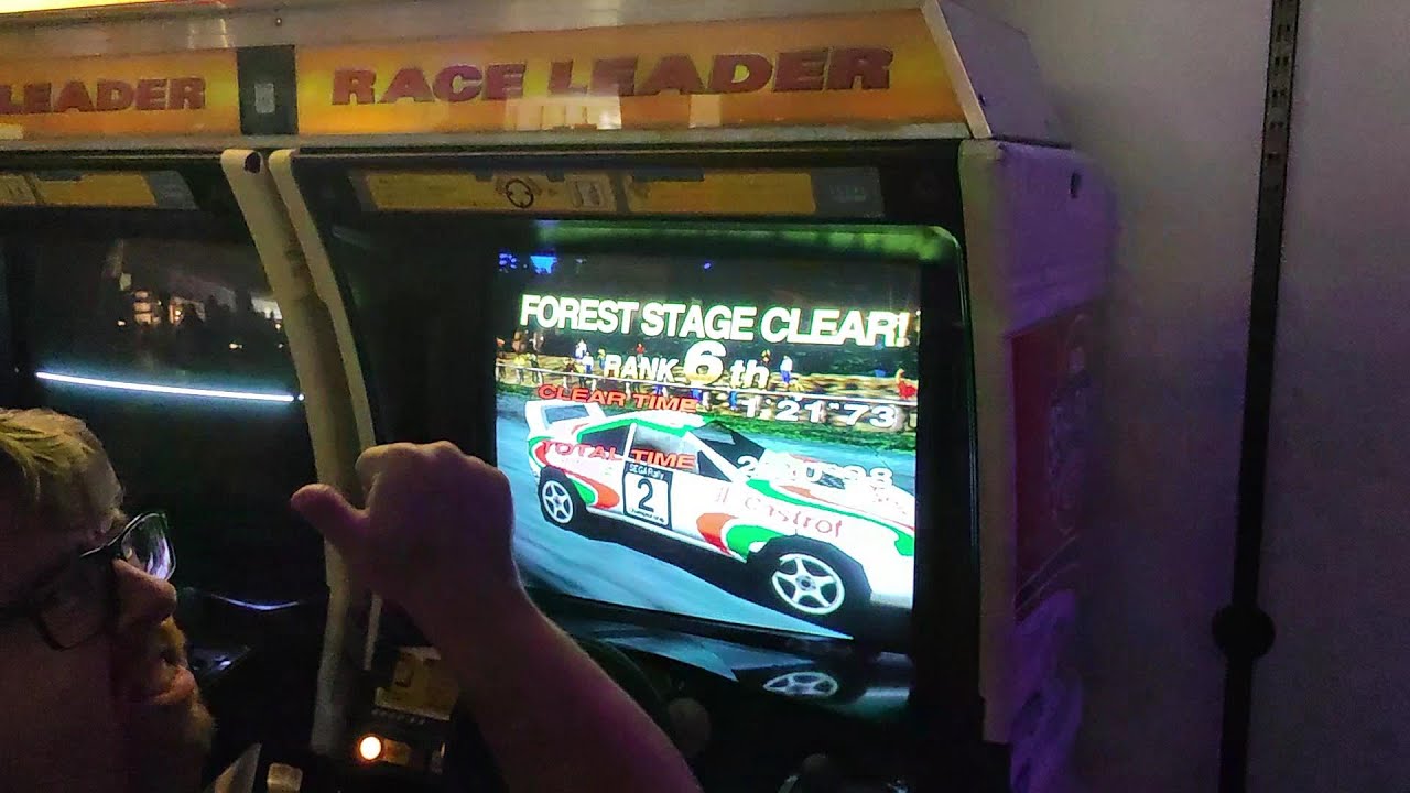 Sega Rally - Real Arcade Cabinet gameplay - YouTube
