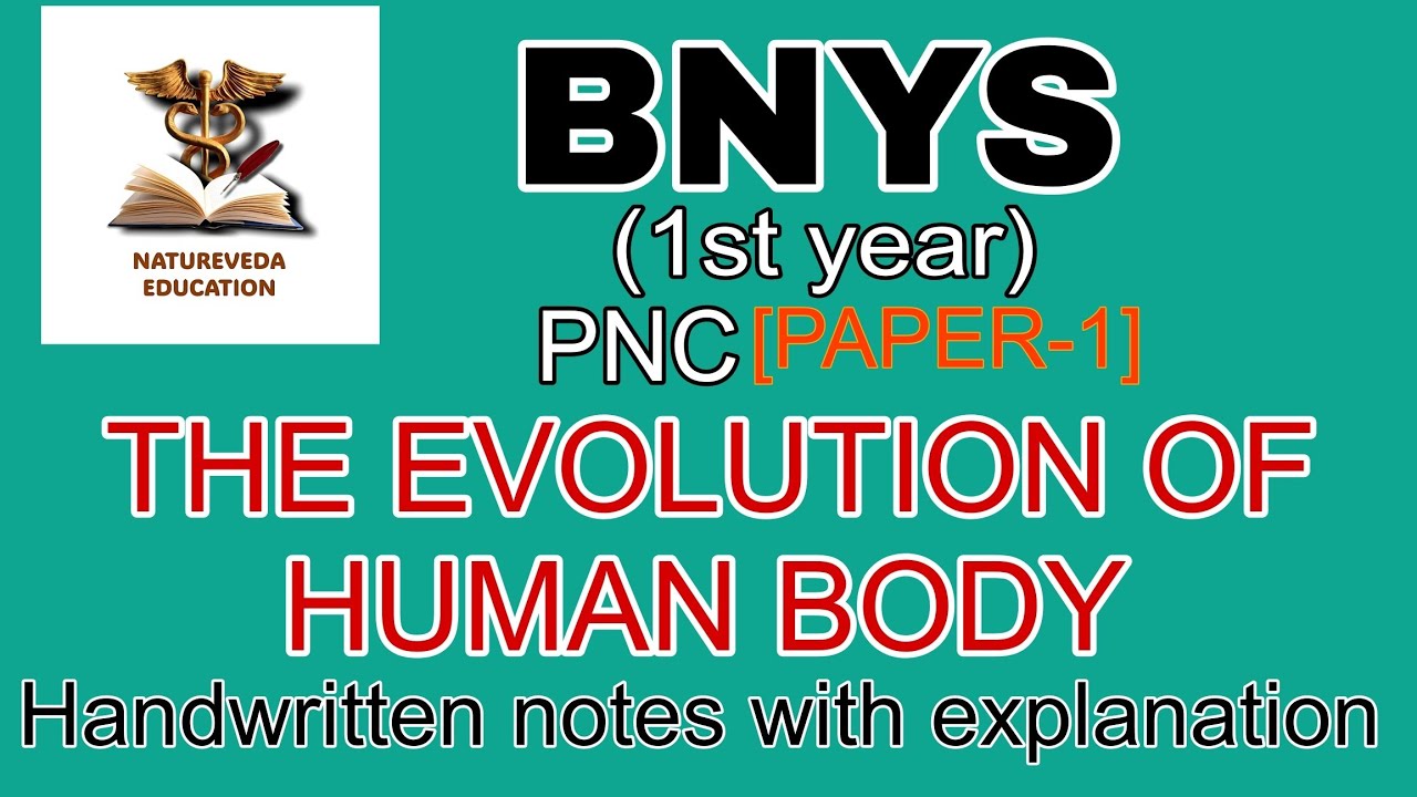 The evolution of human body || Natureveda Education || BNYS 1st year ...