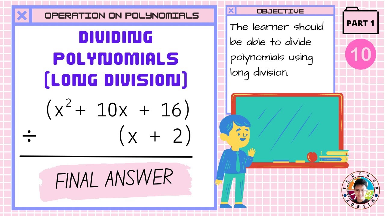Dividing Polynomials Using Long Division [Example 1] - YouTube