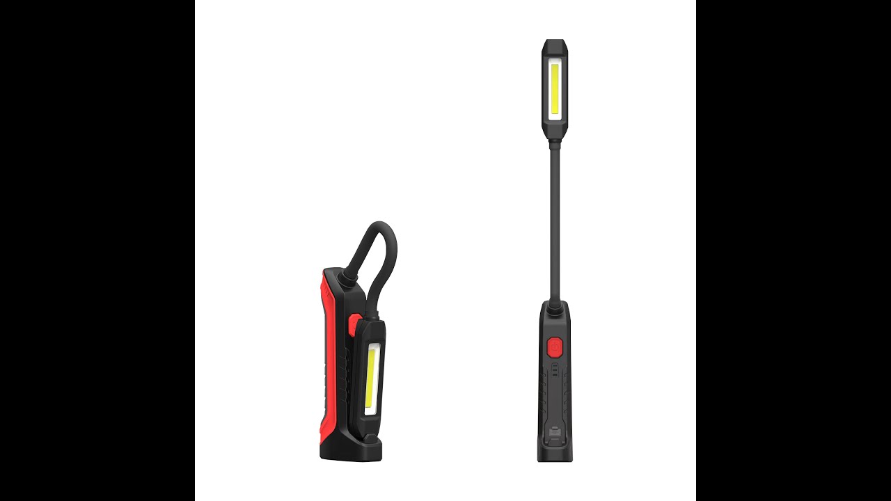 Rechargeable LED Work Light with Flexible Arm - YouTube