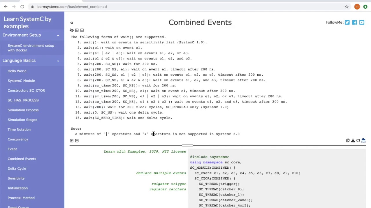 Learn SystemC: combined event - YouTube