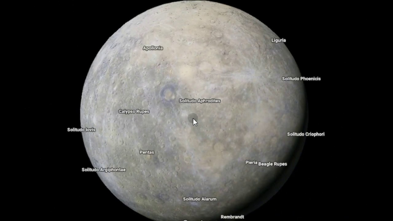 Satellite View of Mercury | Mercury planet | Google Earth - YouTube