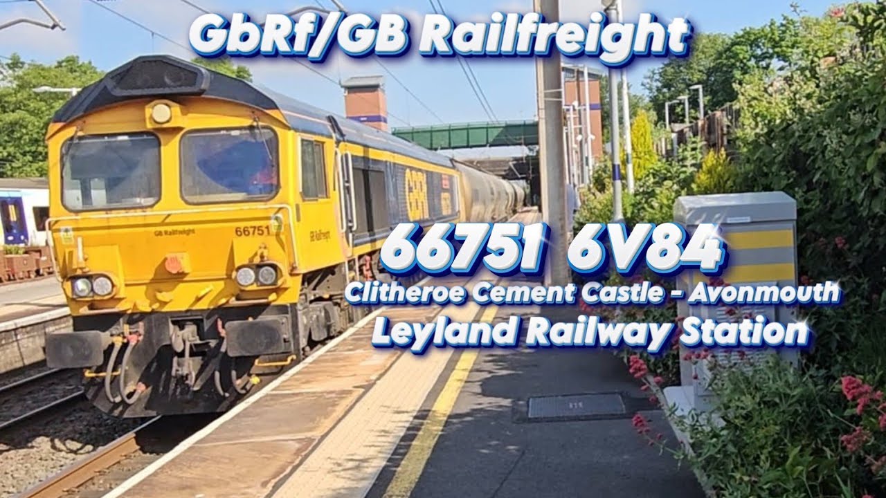 GbRf 66751 Runs 6V84 Clitheroe Cement Castle To Avonmouth Hanson At ...