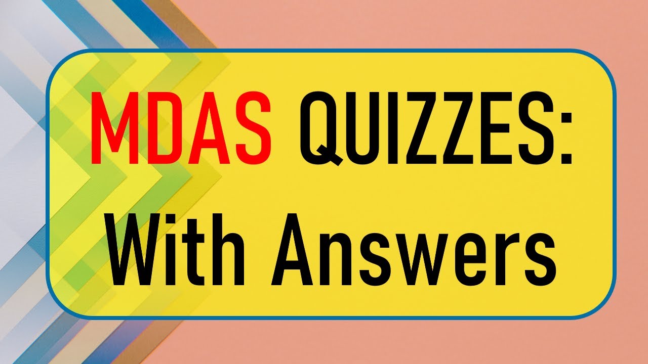 Answers to Quiz "MDAS" Multiplication Division Addition Subtraction ...