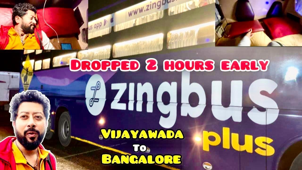 ZING bus journey 🚎 Rs. 1000 | AC Sleeper bus | Vijayawada | Bangalore ...