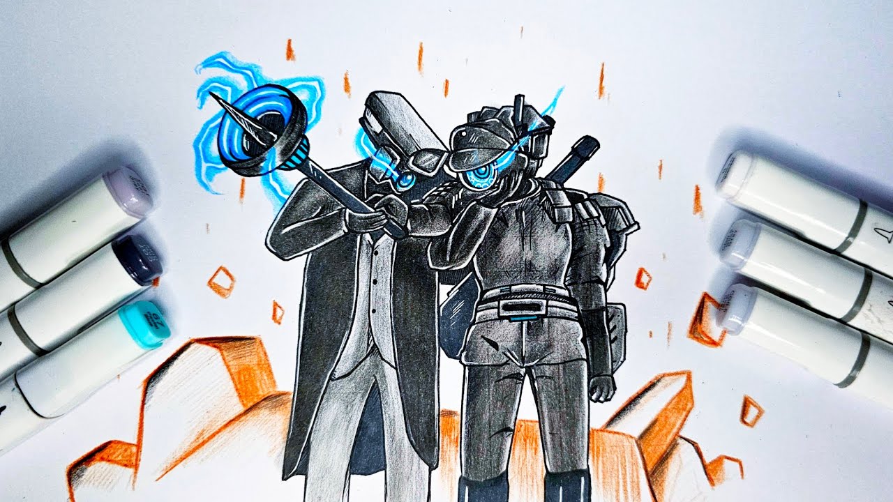 How to draw Upgraded Camera woman-kirito in skibidi toilet 77 (full ...