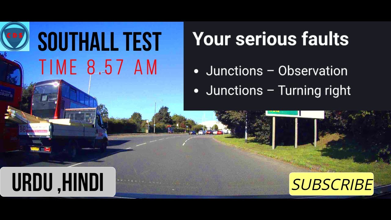 Real Driving Test Southall, Time 8.57 (Urdu, Hindi, Punjabi) - YouTube