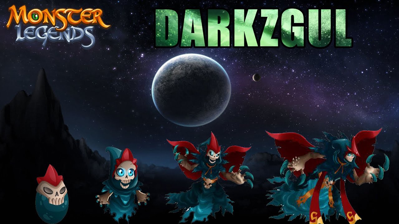 Monster legends darkzgul nivel (1 ao 100)+ combate - YouTube
