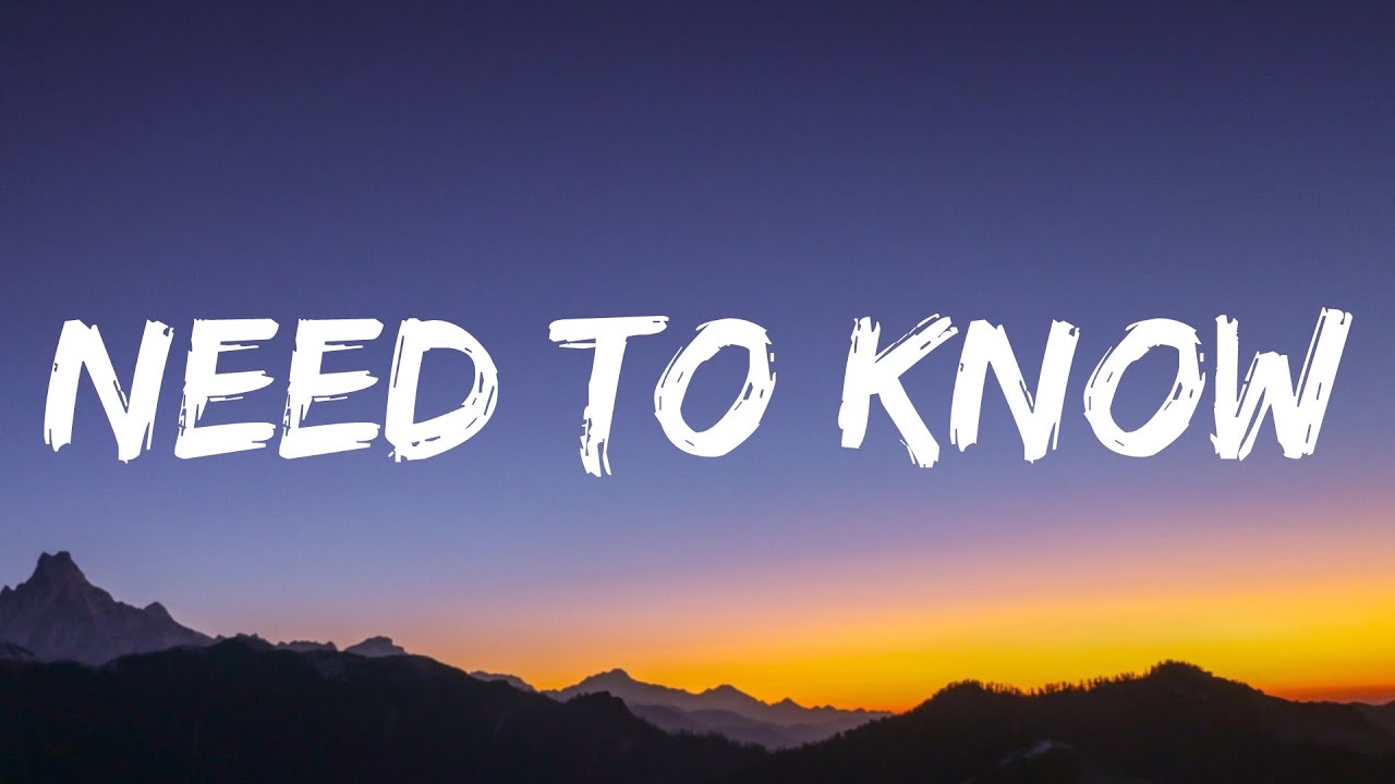 Doja Cat - Need To Know (Lyrics) - YouTube