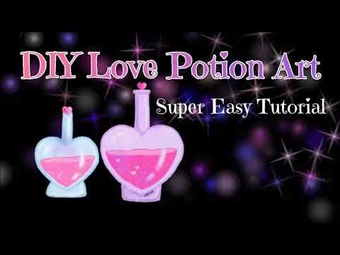 How to Draw a Love Potion | Easy Valentine's Day Craft | DIY Sticker ...