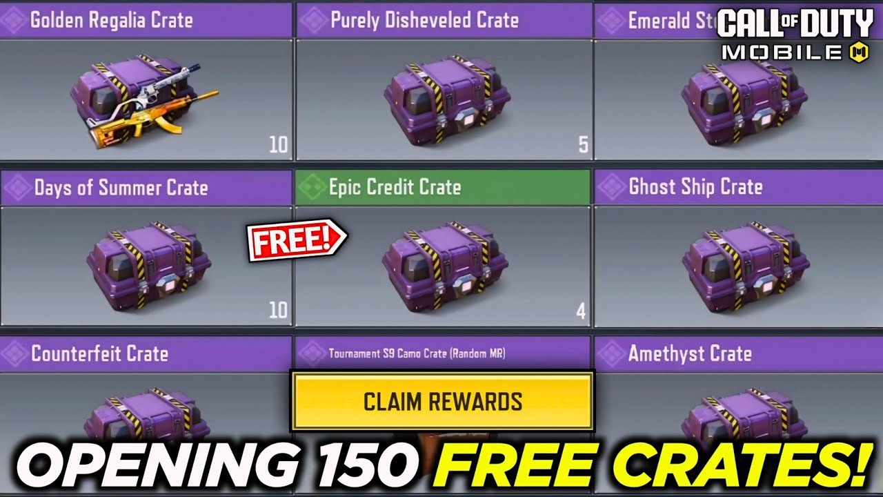 *NEW* Opening 150+ FREE Crates In Cod Mobile! 😳 - YouTube